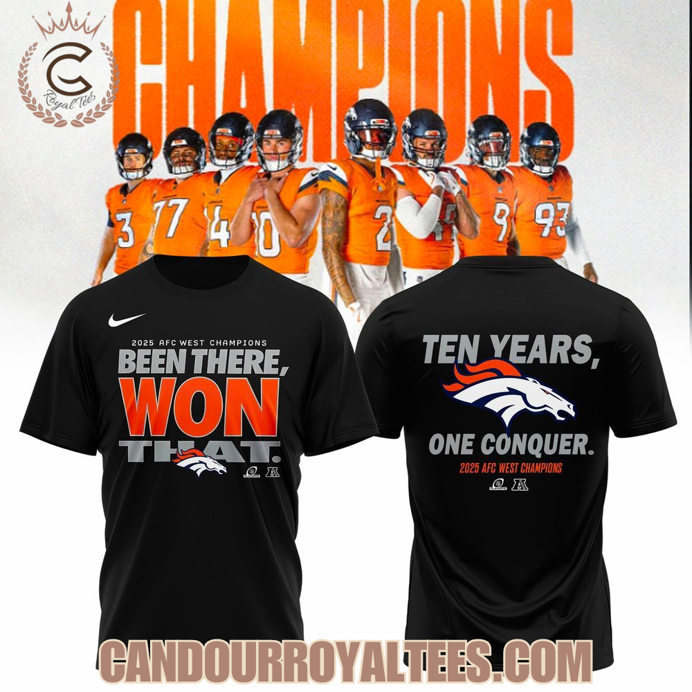 Denver Broncos 2025 AFC West Champions Hoodie - CandourRoyalTees